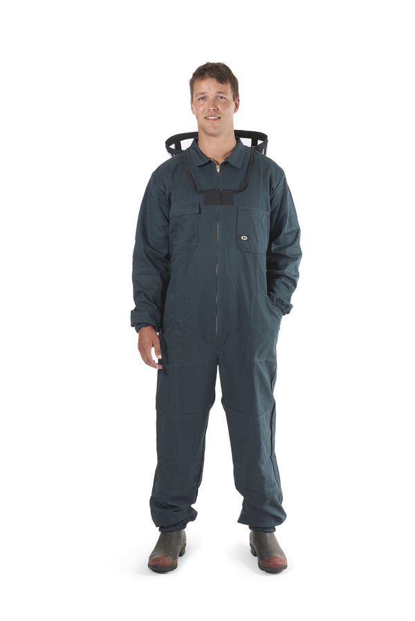 Men's Bee Suit with Folding Hood (Green) - Ecrotek Beekeeping Supplies ...